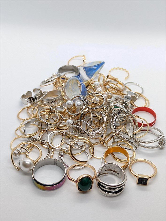 Bulk 100x assorted ring jewellery Auction (0001-2546275) | Grays Australia