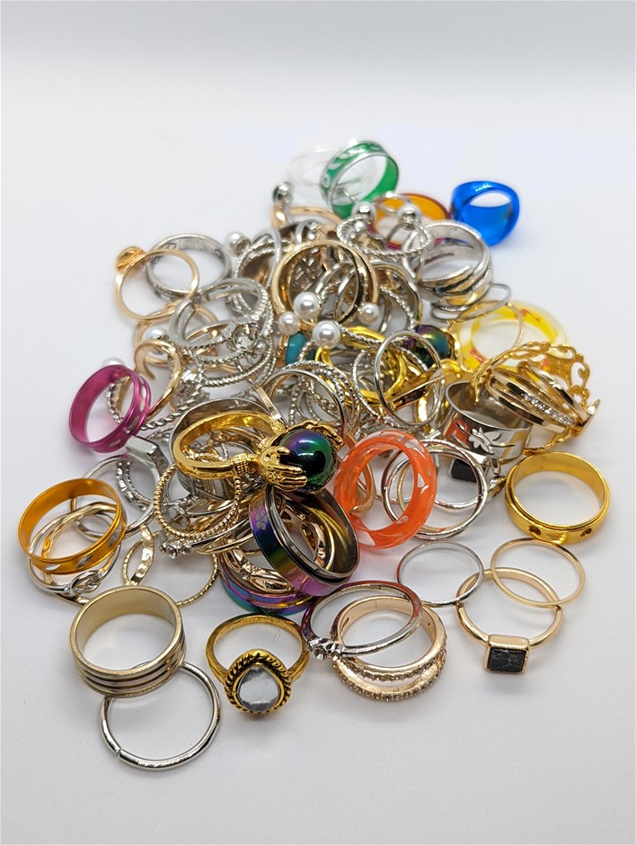 Bulk 100x assorted ring jewellery Auction (0001-2547003) | Grays Australia
