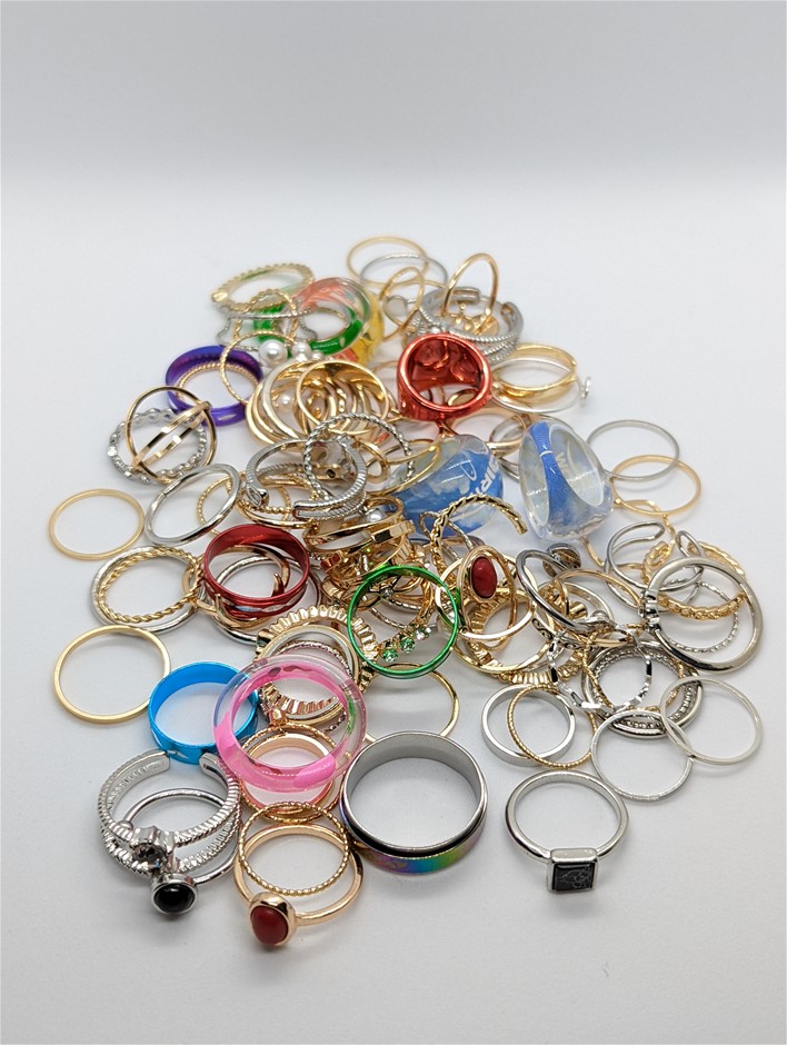 Bulk 100x assorted ring jewellery Auction (0001-2547007) | Grays Australia