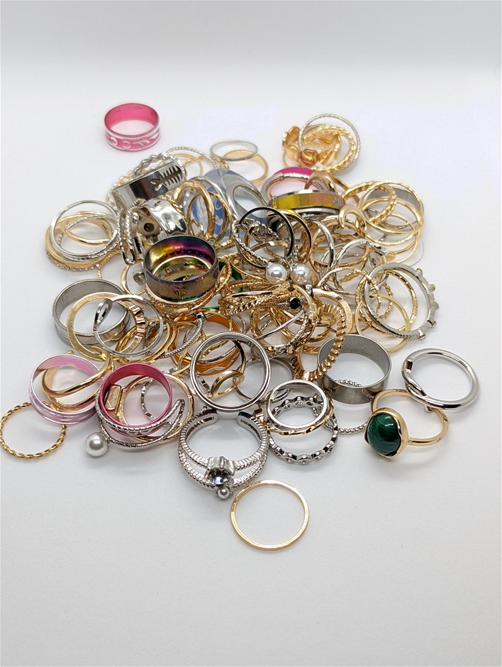 Bulk 100x assorted ring jewellery Auction (0001-2547012) | Grays Australia