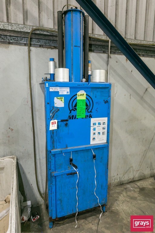 Mil-Tek 205-TS Pneumatic Waste Plastic Press with Compressor Auction ...