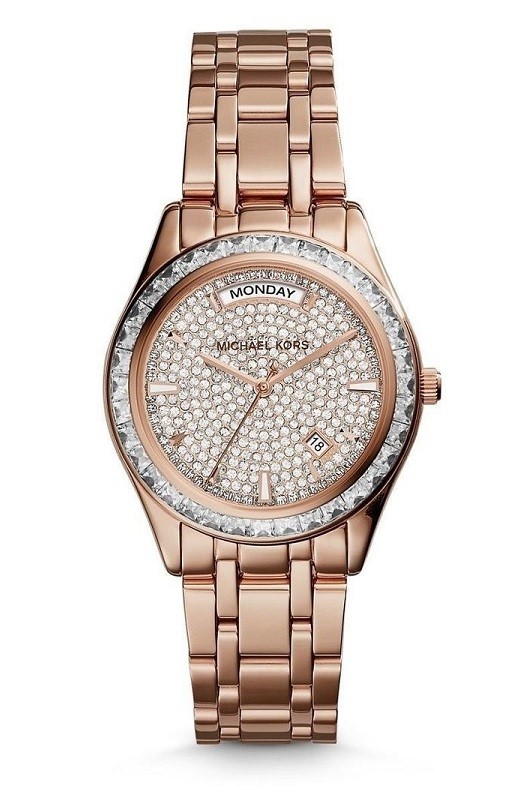 New Michael Kors Crystal Pave Gold-tone Ladies Watch Auction (0001 ...