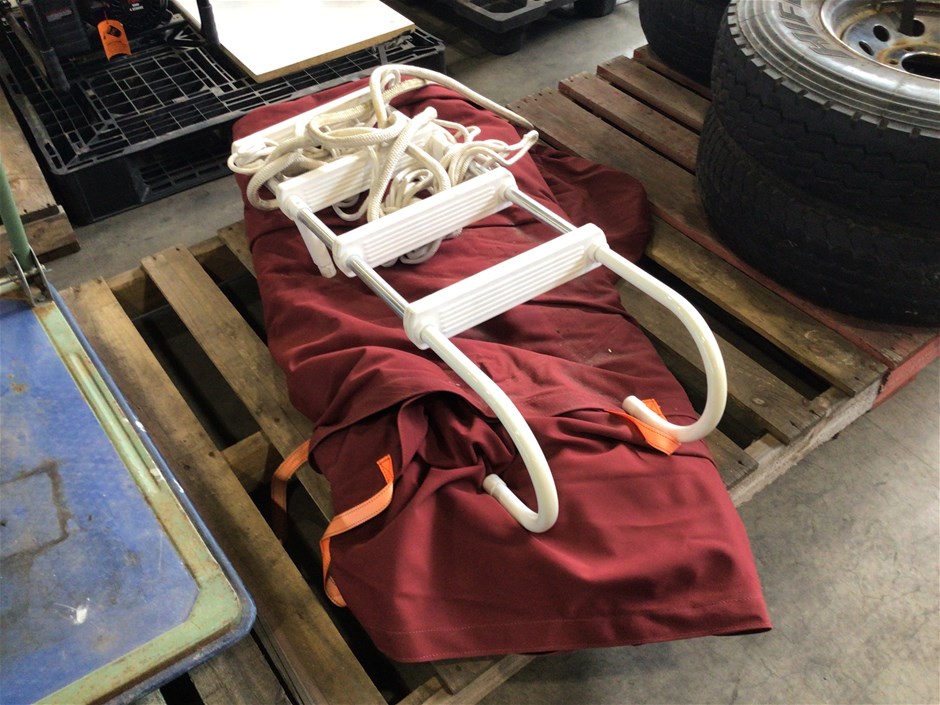 Tarpaulin and swimming pool ladder Auction (0048-8016150) | Grays Australia