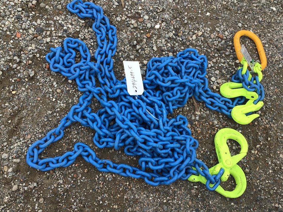 2 x 13mm 8 meter long 100 grade lifting chains Auction (0003-5050536 ...