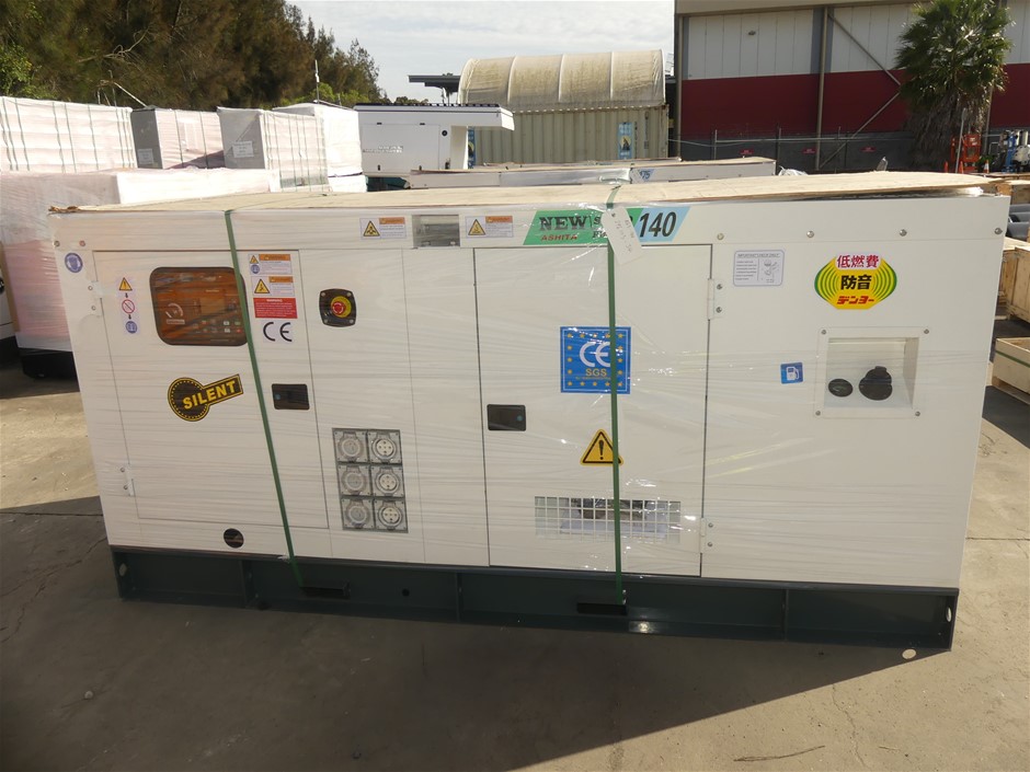 Unused- Ashita AG3-140 120kva Silent Diesel Generator Auction (0001 ...