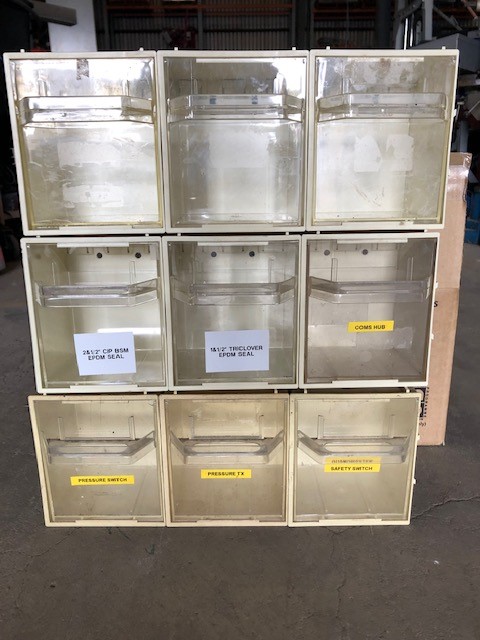 Fischer Visi-Pack Medium Louvre Panel Storage Container with Clear ...