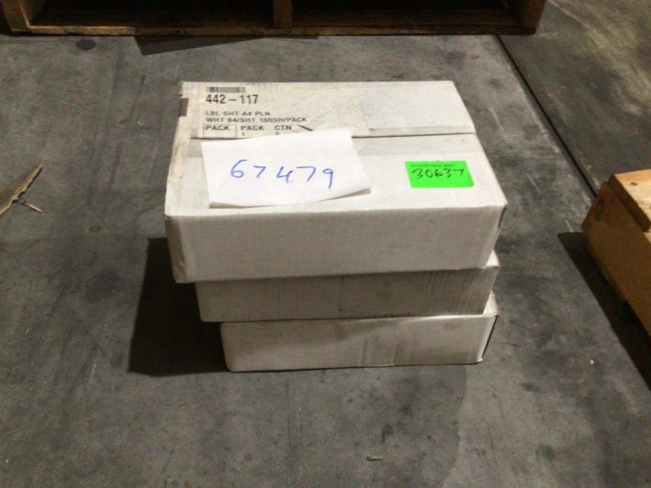 Qty 15 x LBL SHT A4 PLN Auction (0063-7041640) | Grays Australia