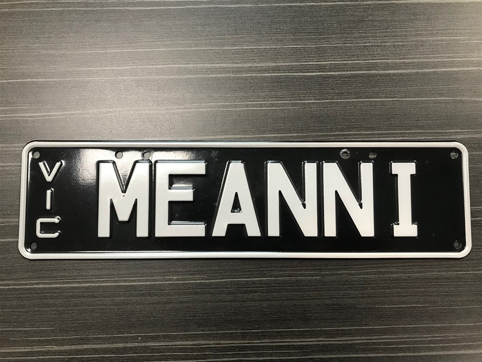 MEANNI (Custom Plates - Victorian) Number Plates Auction (0001-20082559 ...