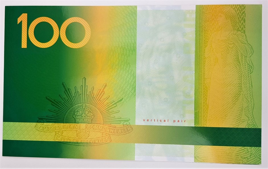 Limited Edition 178/200, Vertical Uncut Pair $100 Banknotes In NPA ...