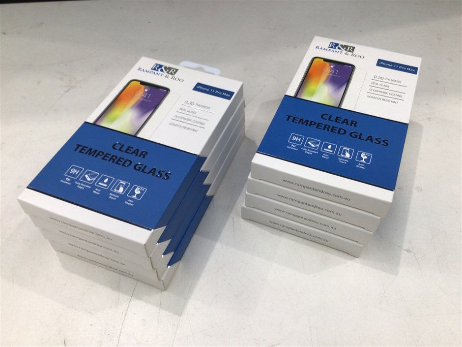 8 x Rampant & Roo Clear Tempered Glass Screen Protectors Auction (0021 ...