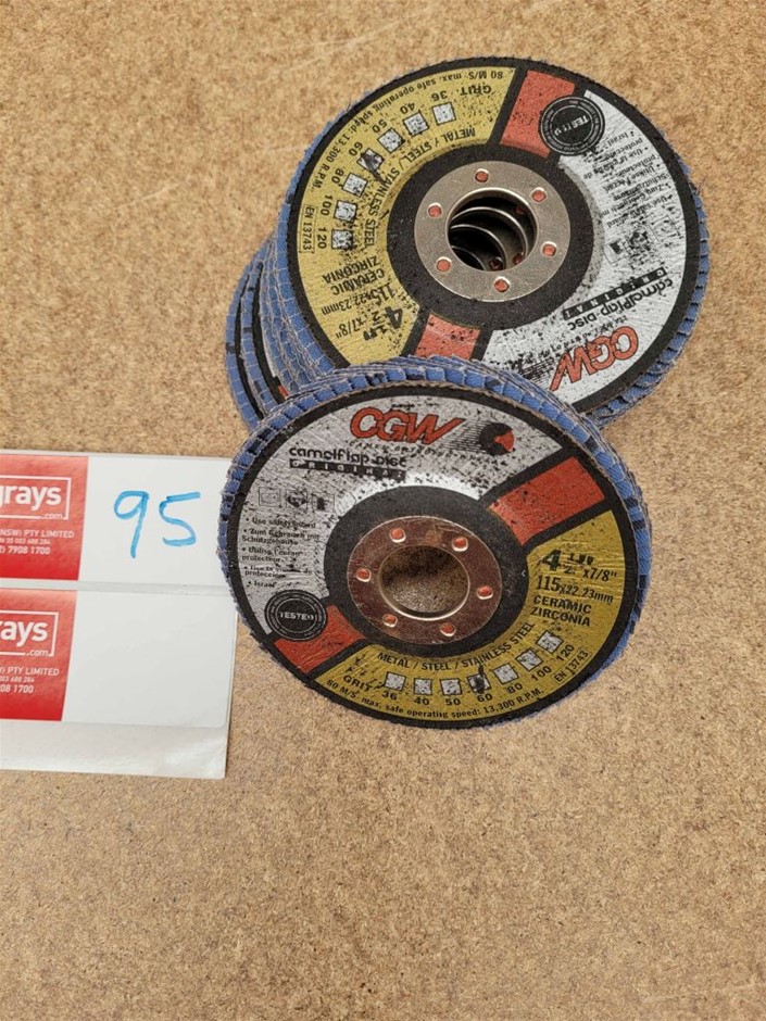 7 CGW 115mm camelflap metal flap angle grinder disks Auction (0095 ...
