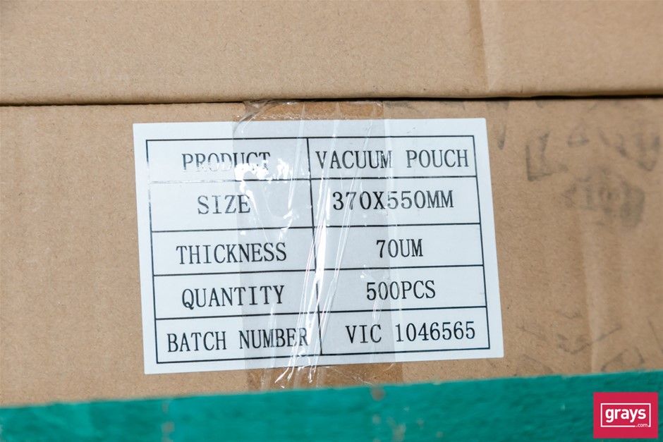 Qty 16 x VACUUM POUCH 370 x 550 70um 500/CTN Auction (0026-5050691 ...