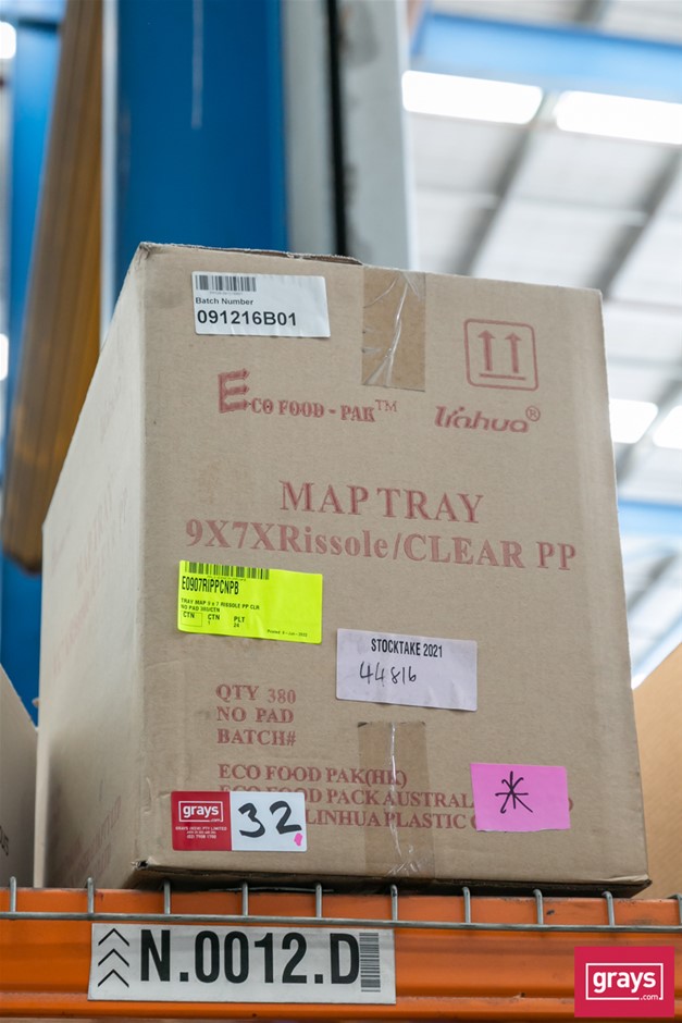 TRAY MAP 9 x 7 RISSOLE PP CLR NO PAD 380/CTN Auction (0032-5050691 ...