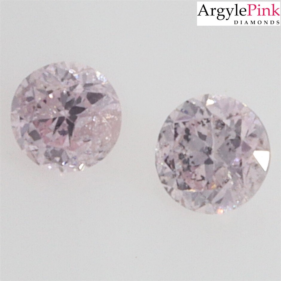 0.012ct (2pcs) Argyle Pink Diamonds Auction (0006-2548408) | Grays ...