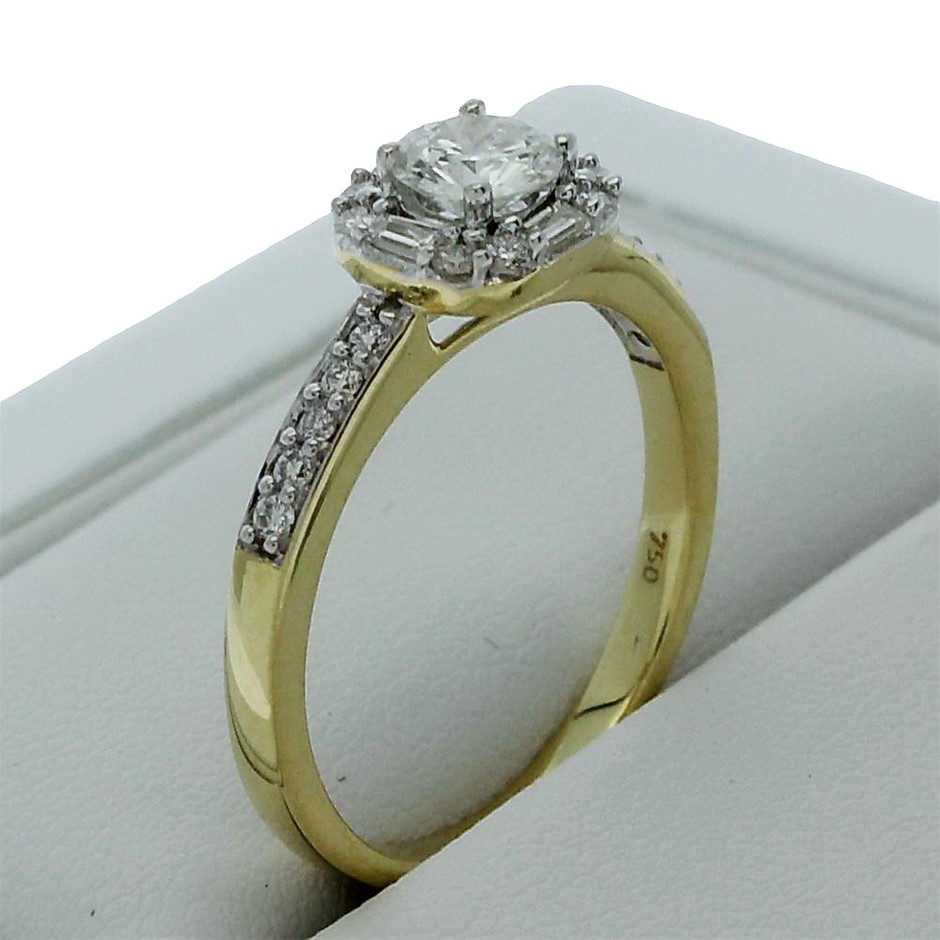 18ct Yellow Gold, 0.69ct Diamond Engagement Ring Auction (0004-2547681 ...