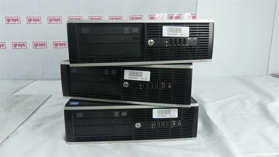 Bulk lot of 3 HP Desktops Auction (0005-2550193) | Grays Australia