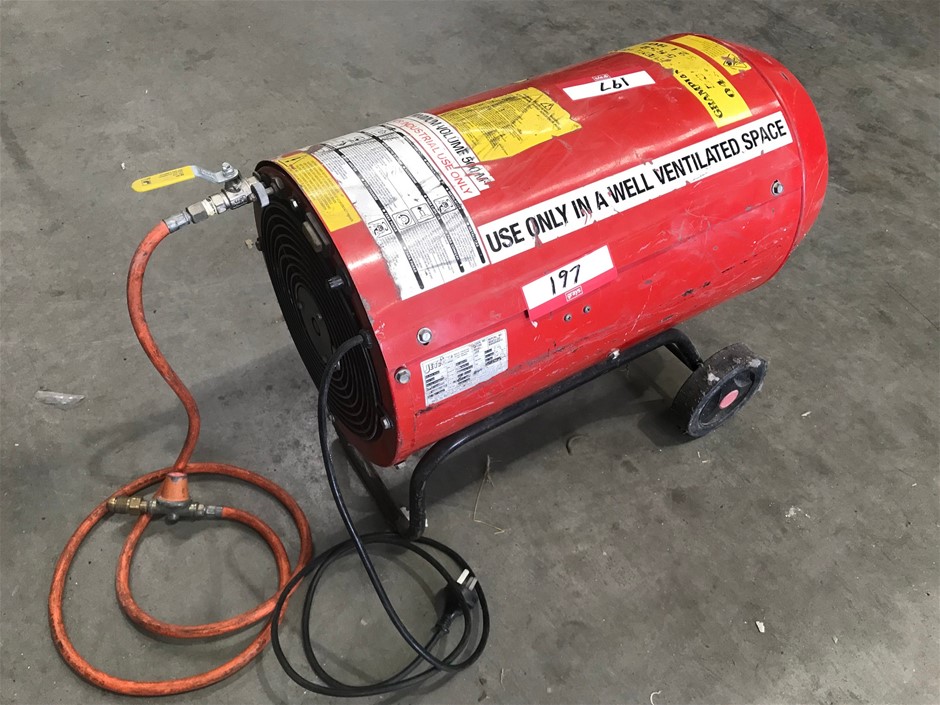 1 x JetFire Gas Heater with Electric Fan Auction (0197-3023900) | Grays ...