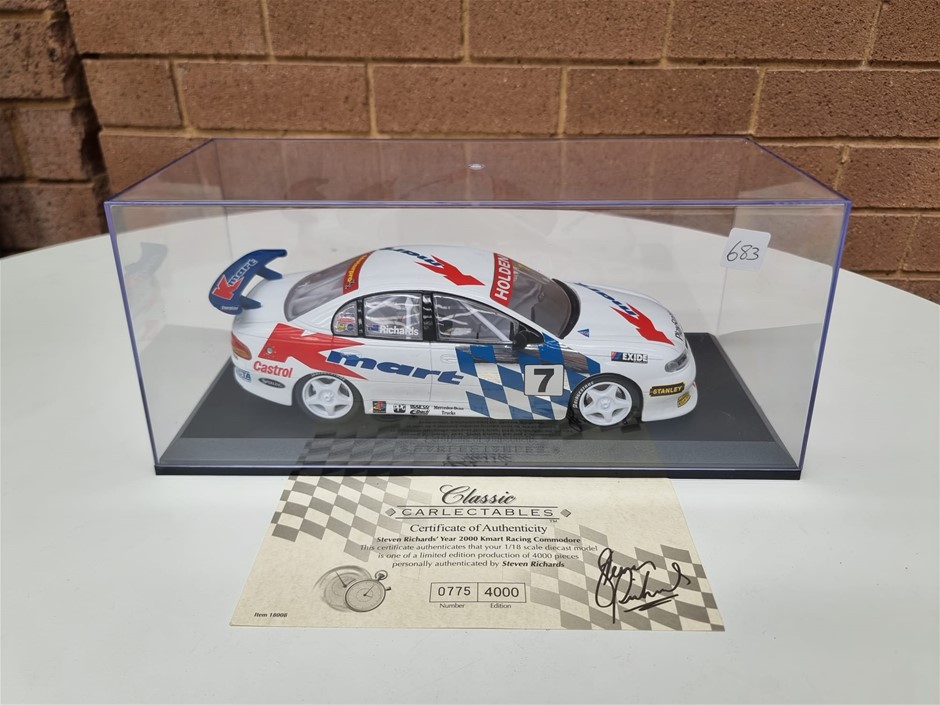 S.Richards 2000 Kmart Racing, Commodore #7 1/18 Scale Model Car Auction ...