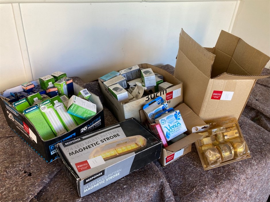 Bulk Quantity Lights, Personal Care and Hardware Items Auction (0011 ...