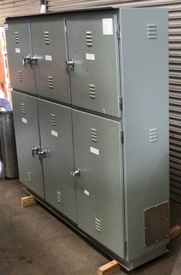 One ASA Manufacturing 6 Door Electricity Control Cabinet Auction (0037 ...
