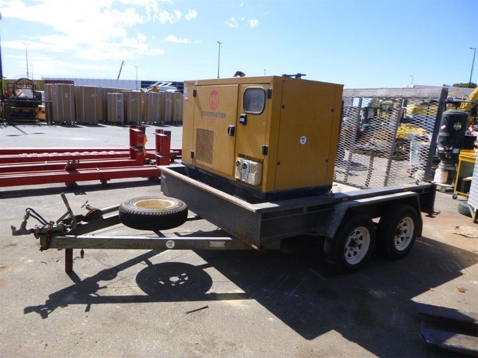 18KVA Power Generator on 2012 Tandem Axle Box Trailer Auction (0001 ...