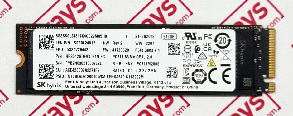 SK-Hynix 512GB SSD M.2 NVMe PCIe Gen 3x4 Opal 2.0 Solid State Drive ...