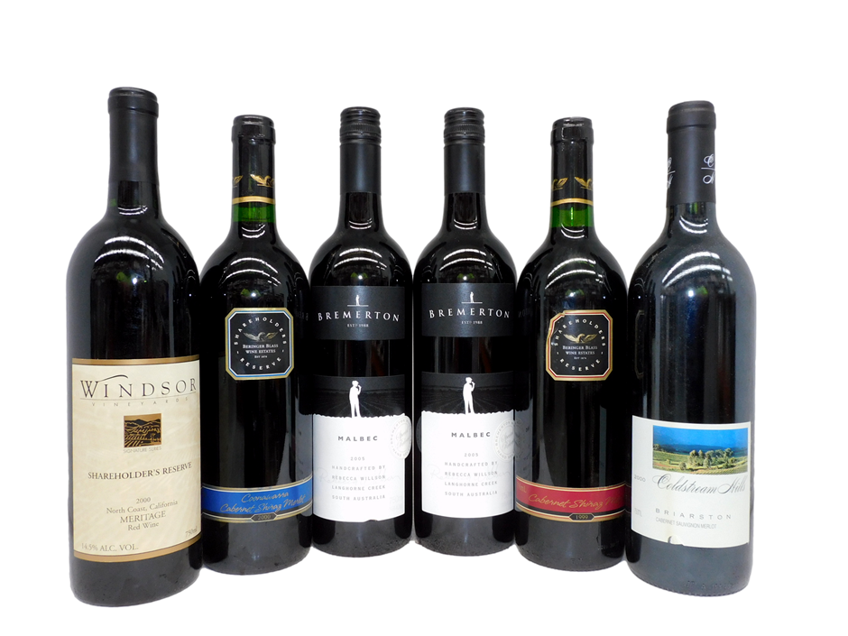Pack of Assorted Red Wine (6x 750mL) Multi Region Auction (0020 ...