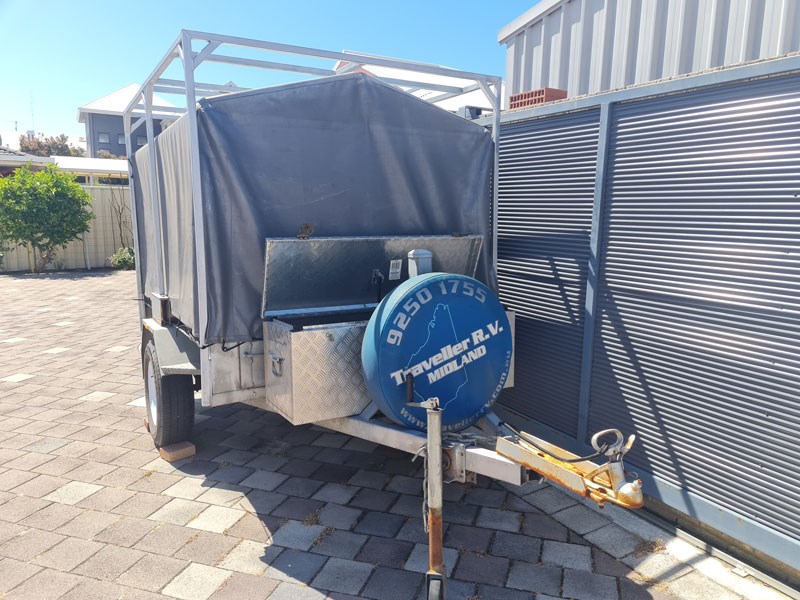 2017 South West Trailers Single Axle Box Trailer with Cage & Rollover ...