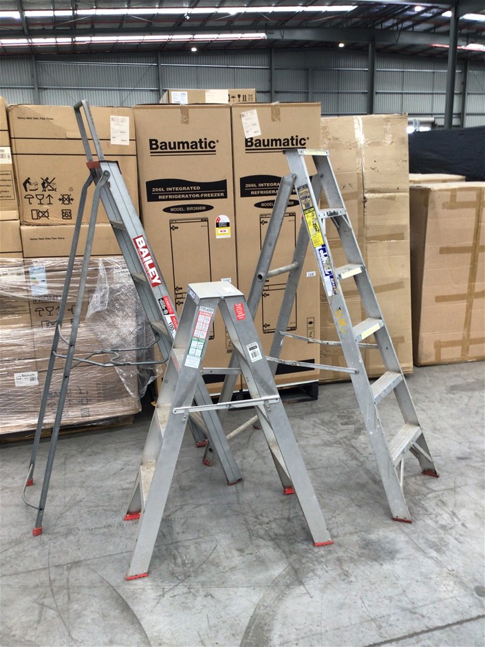 3 x Assorted Step Ladders Auction (0015-3024663) | Grays Australia