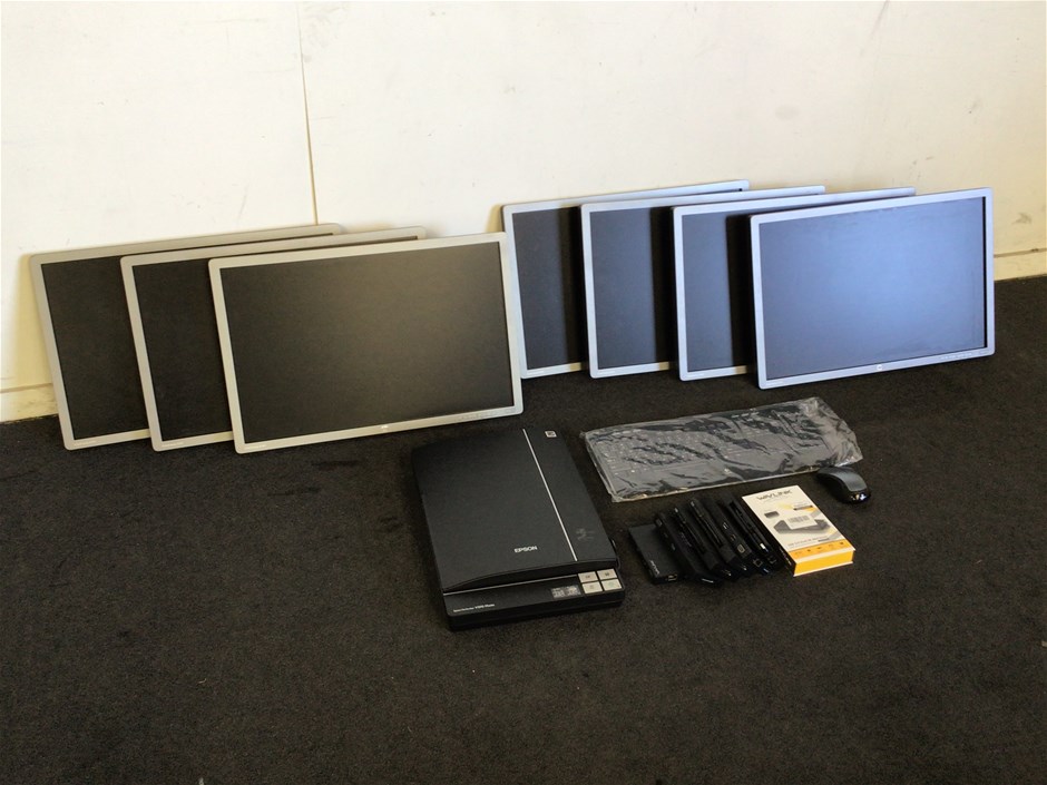 7 x 24” HP Elite Display E241i Monitors and IT Equipment Auction (0046 ...
