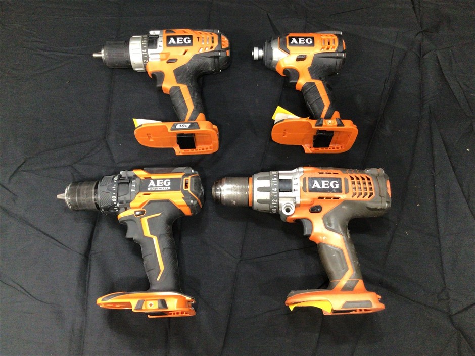 4 x Assorted AEG Cordless Drills Auction (0005-3025003) | Grays Australia