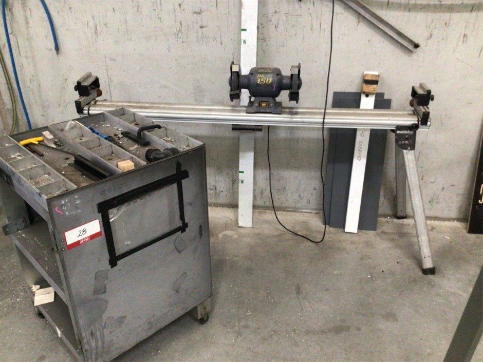 Metabo Machine Stand, GMC Grinder, Steel Cabinet Auction (0027-3024682 ...