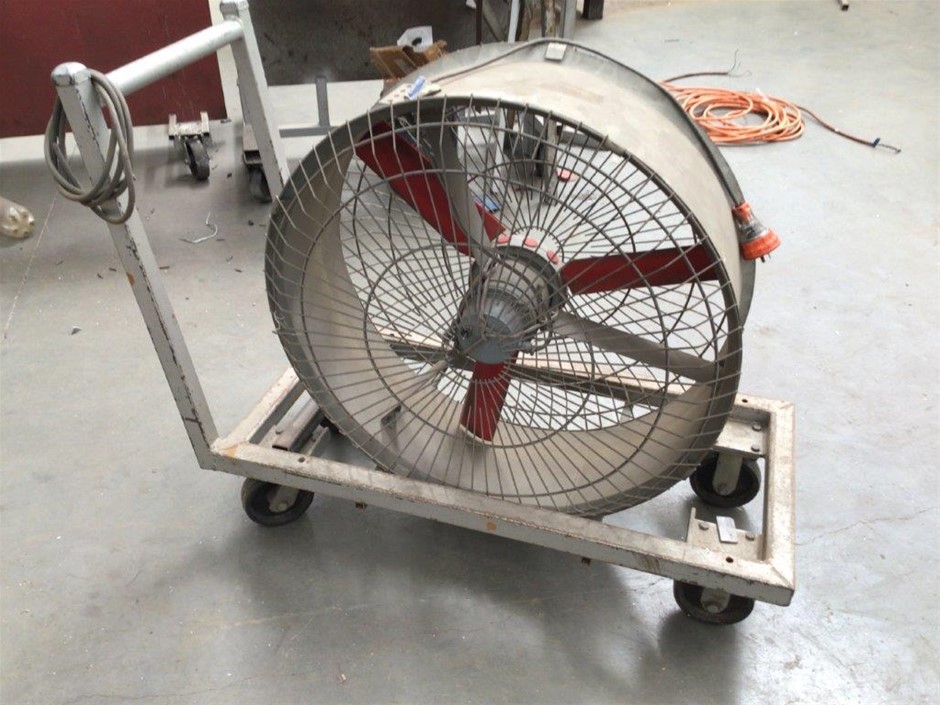 Large Blower / Exhaust Fan on Steel Trolley Auction (0058-3024666 ...