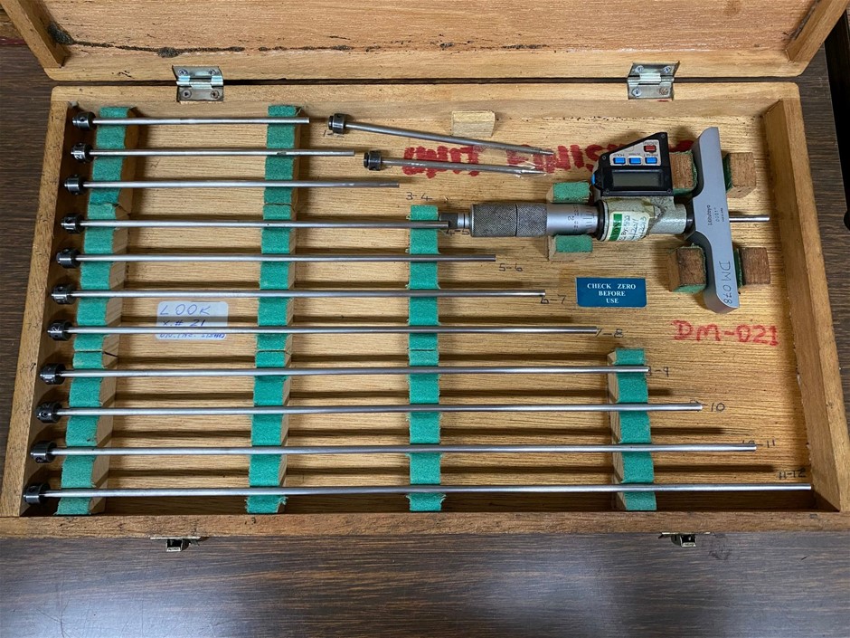 Mitutoyo DMC 4-12" Depth Gauge Set Auction (0460-3025023) | Grays Australia