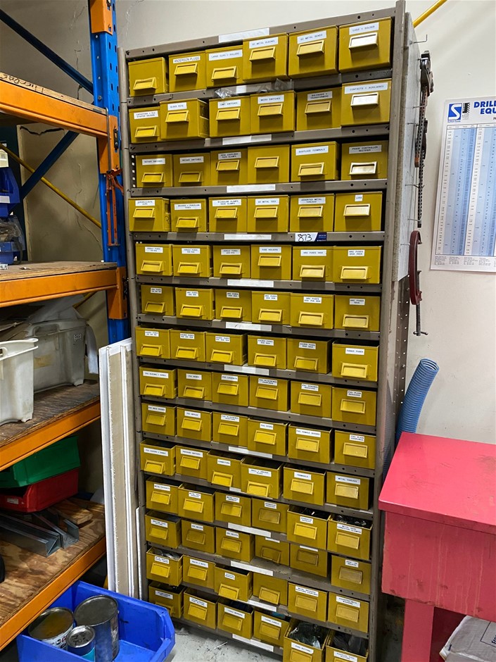 Steel Parts Storage Shelves and Contents Auction (0873-3025021) | Grays ...