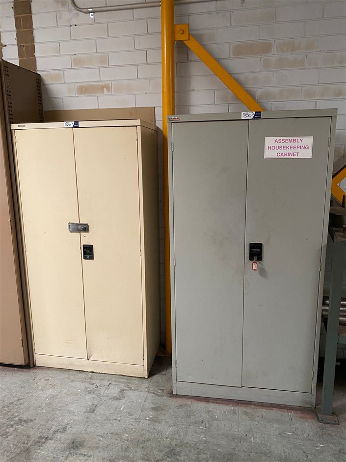 2x Steel Storage Cabinets Auction (0886-3025021) | Grays Australia