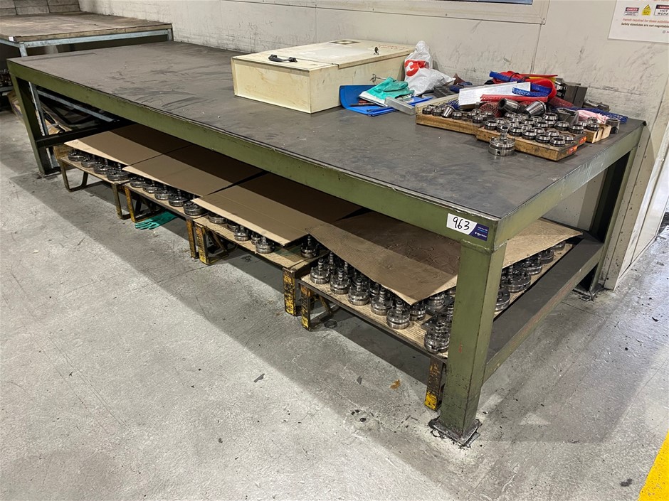 Heavy Duty Fabricated Steel Workbench Auction (0963-3025021) | Grays ...