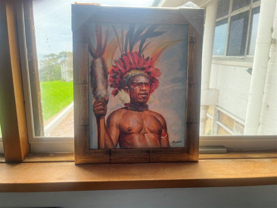 Original Native Tribesman Broderie Auction (0741-3025421) | Grays Australia