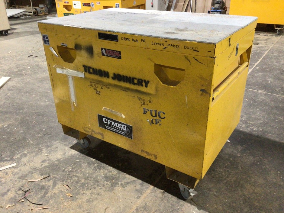 RHINO Mobile Steel Job Site Tool Box Auction (0030-3025367) | Grays ...