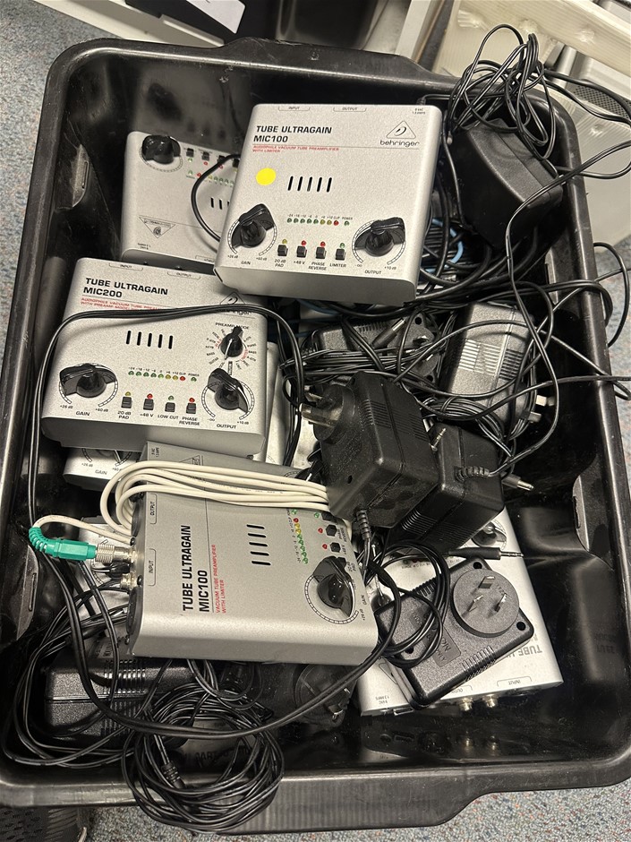 BEHRINGER MIC100 & MIC-200 Preamplifier with limiter Auction (0514 ...