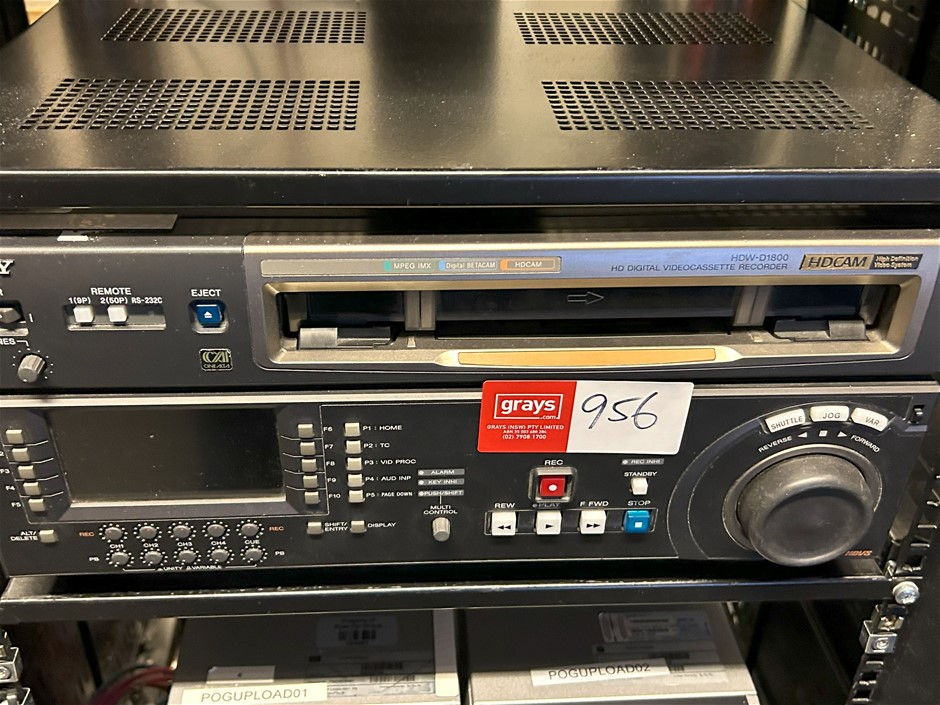 SONY HDW-D1800 HD Digital Videocassette Recorder Auction (0956-5052572 ...