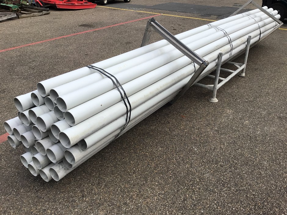Stillage of iPlex 100mm PVC Pipe Auction (0004-7044980) | Grays Australia