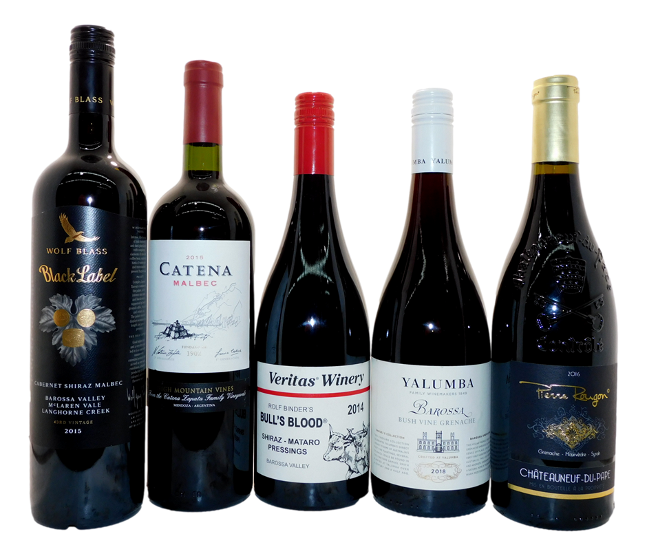 Mixed Reds Pack (5x 750mL) Auction (0023-10722557) | Grays Australia