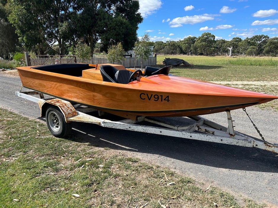 CUSTOM TIMBER SKI BOAT Auction (0001-20020660) | Grays Australia