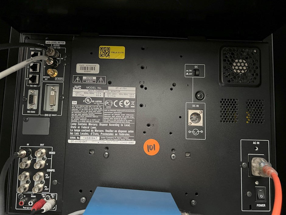 JVC DTV Component Multiformat LCD Monitor, Model: DT-V17G1 Auction ...