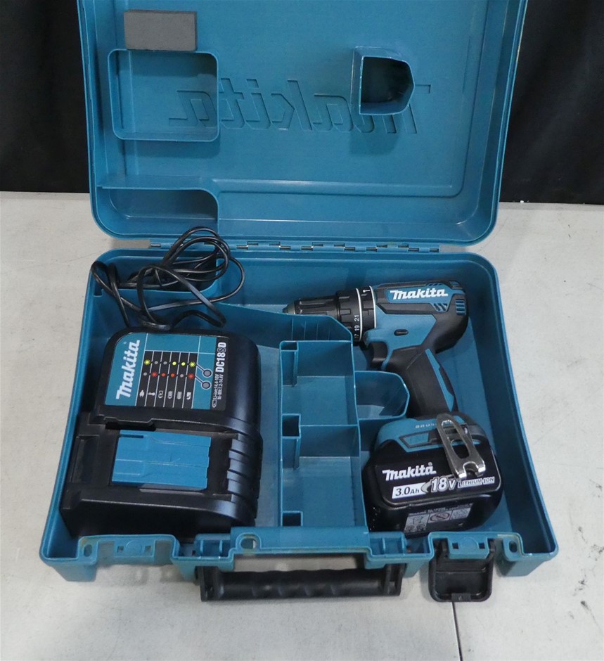 Makita DHP485 18V Brushless Hammer Driver Drill In Case Auction (0008 ...