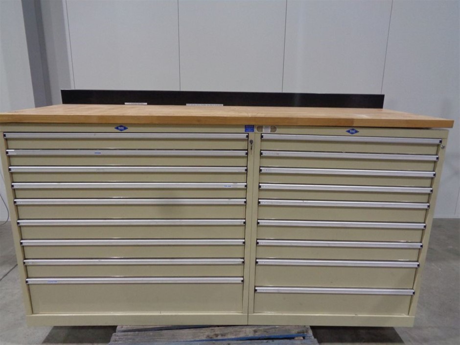 BAC System Double Tool Storage Cabinet with Draws, Auction (0006 ...