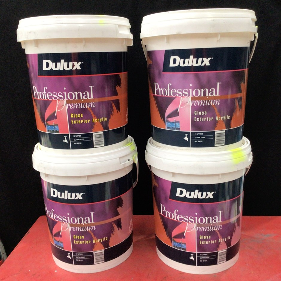 4 x 15 Litre Tubs of Dulux Professional Paint Auction (0015-3025610 ...