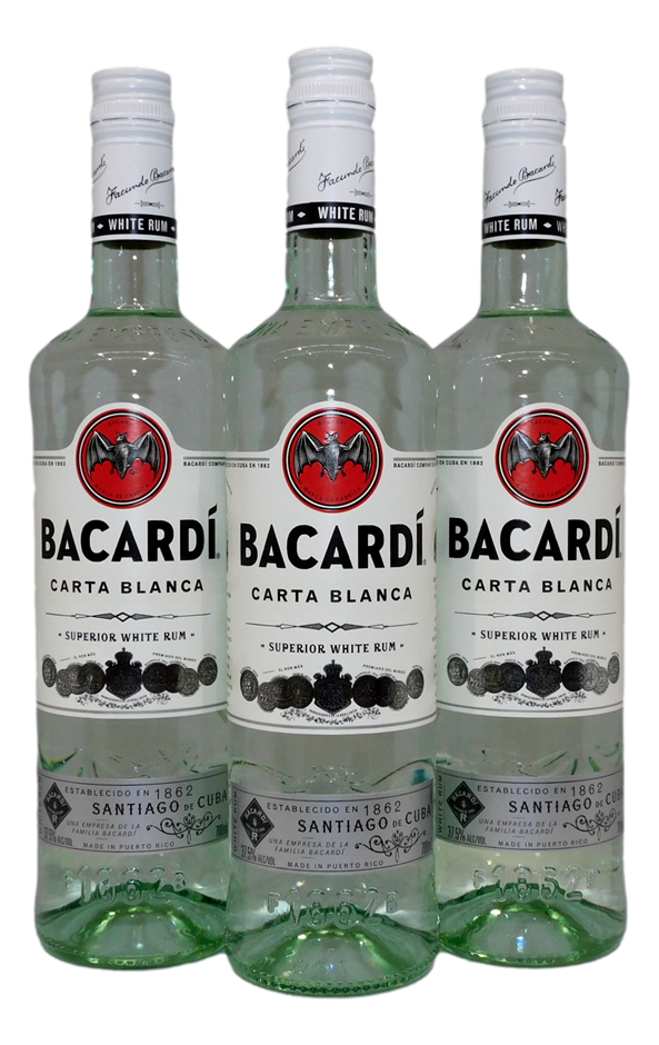 Bacardi Superior White Rum (3x 700mL) Auction (0004-10722965) | Grays ...