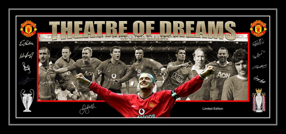 Theatre of Dreams Manchester United Lithograph Framed Auction (0041 ...